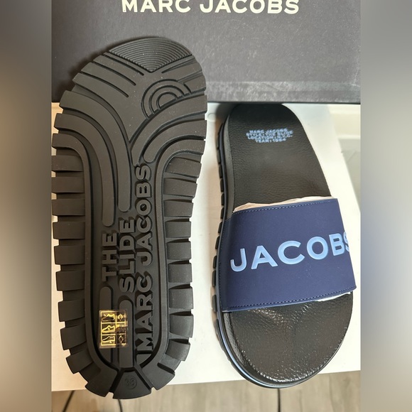 Marc Jacobs | Shoes | New Marc Jacobs Slides The Slide Sandals Logo ...